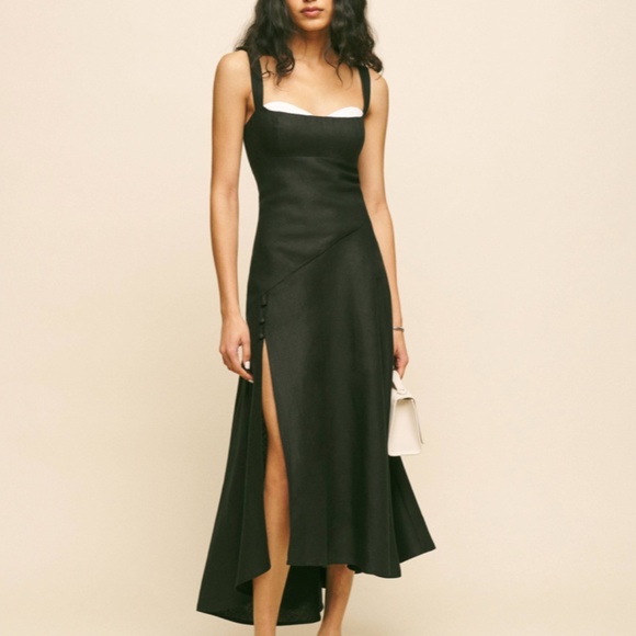 Reformation | Dresses | Reformation Bekki Linen Dress Black | Poshmark